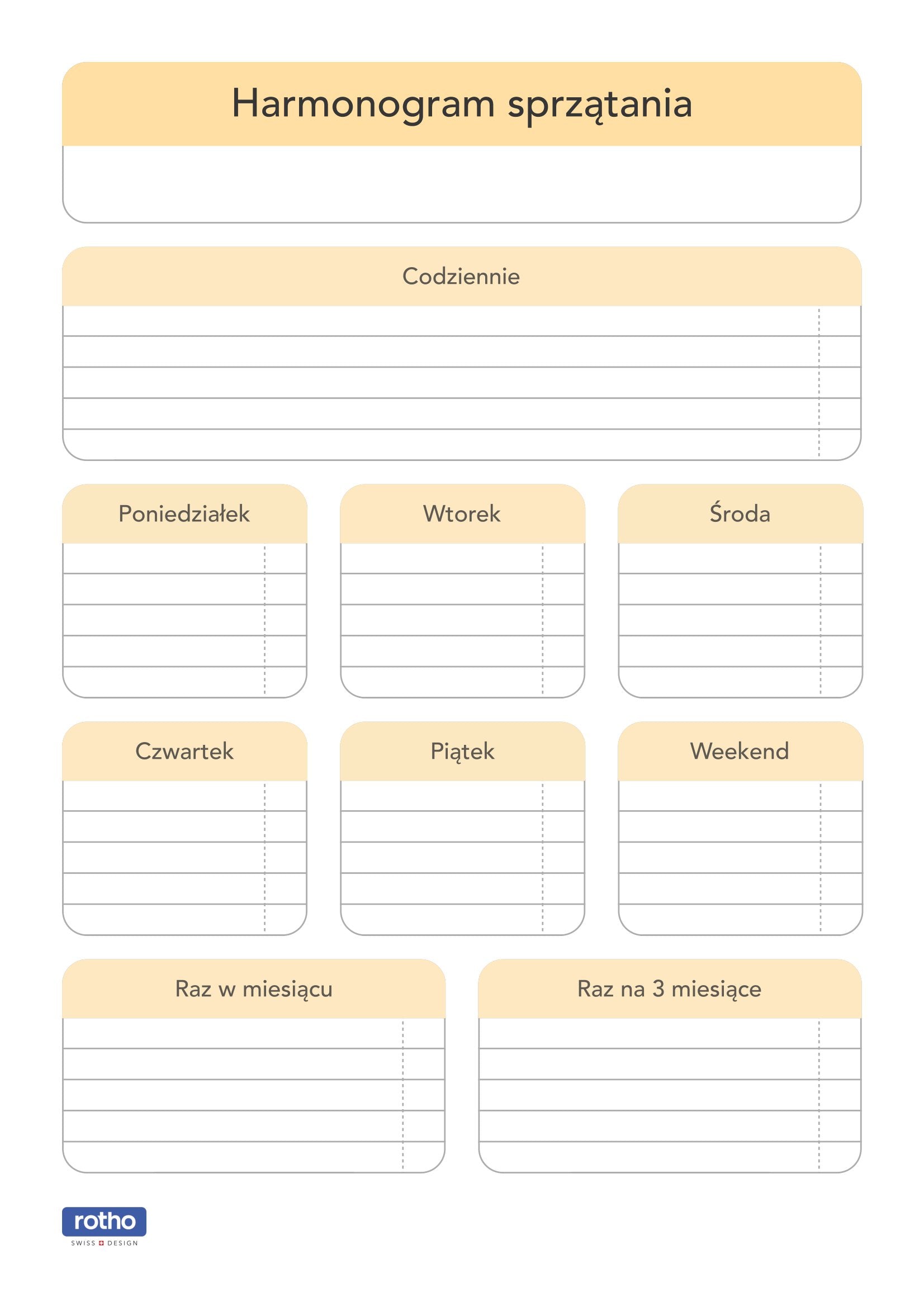 Jak stworzyć plan sprzątania domu? Oto prosty poradnik – Rotho Polska
